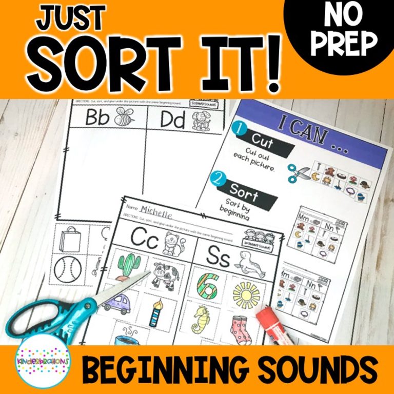 Beginning Sound Consonant Picture Sorts | Phonemic Awareness - Kinderbrations