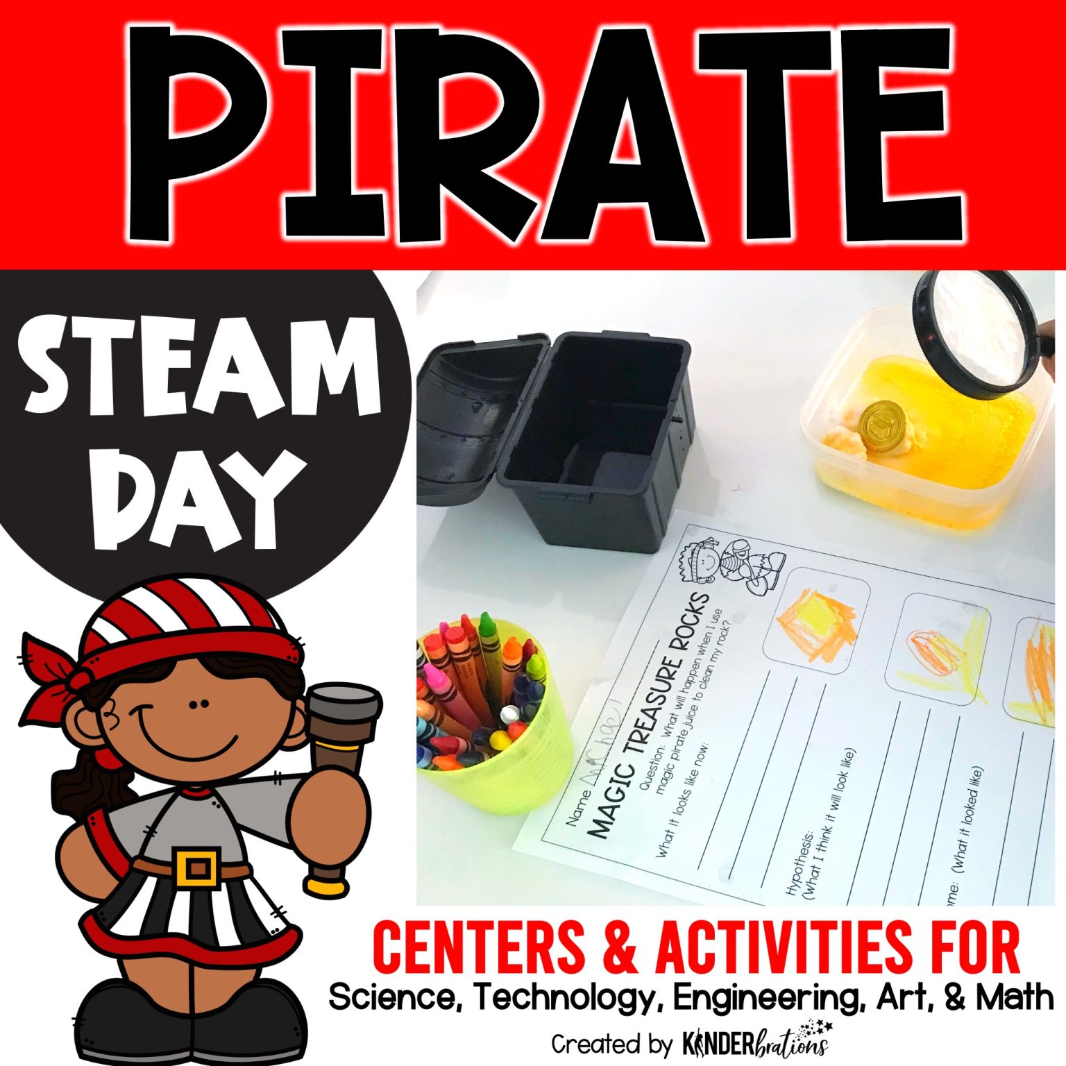 STEAM Day Centers and Activities | Pirate Theme | STEM - Kinderbrations