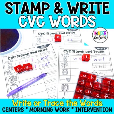CVC Words Stamp and Write or Trace | Literacy Centers and Activities ...