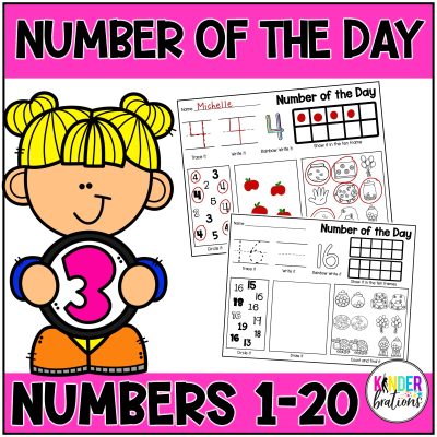 Number of the Day for Numbers 1 to 20 | Kindergarten Math Number Sense ...